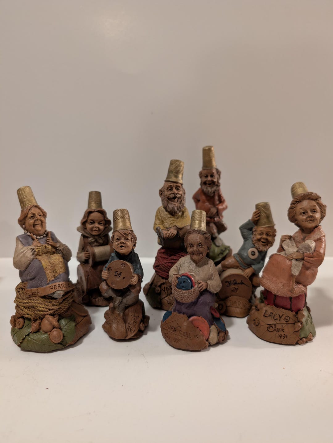 Tom Clark Signed Lot of Eight Thimble Gnomes - Etsy