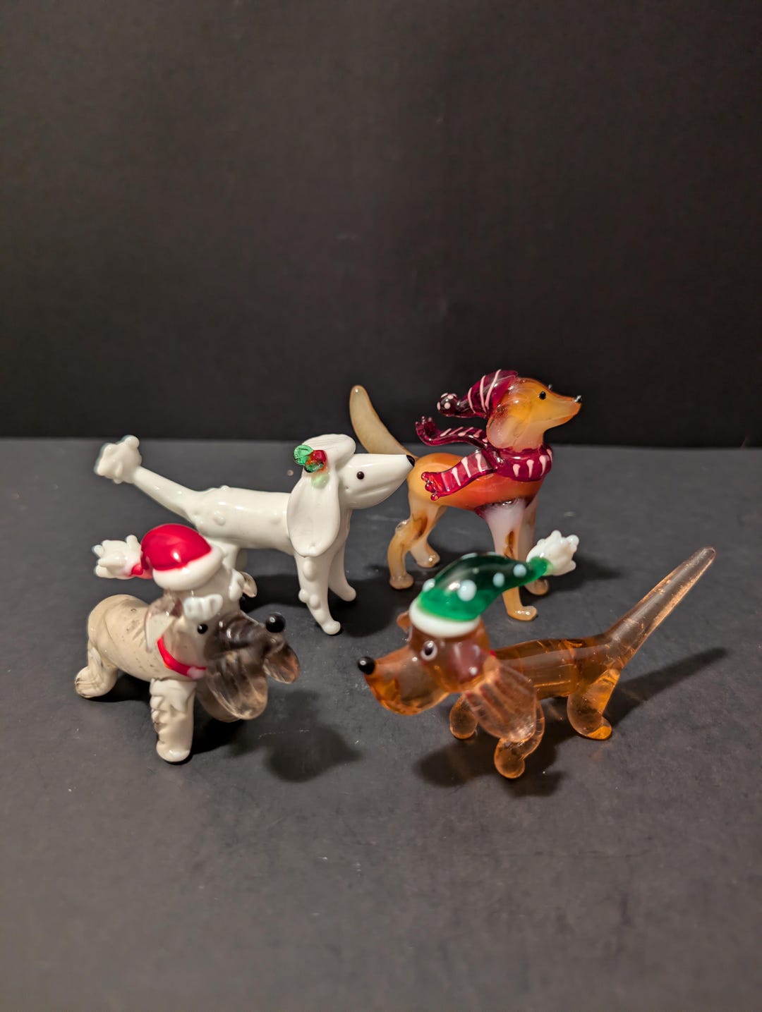 Pier One Park Avenue Puppies, Blown Glass - Etsy