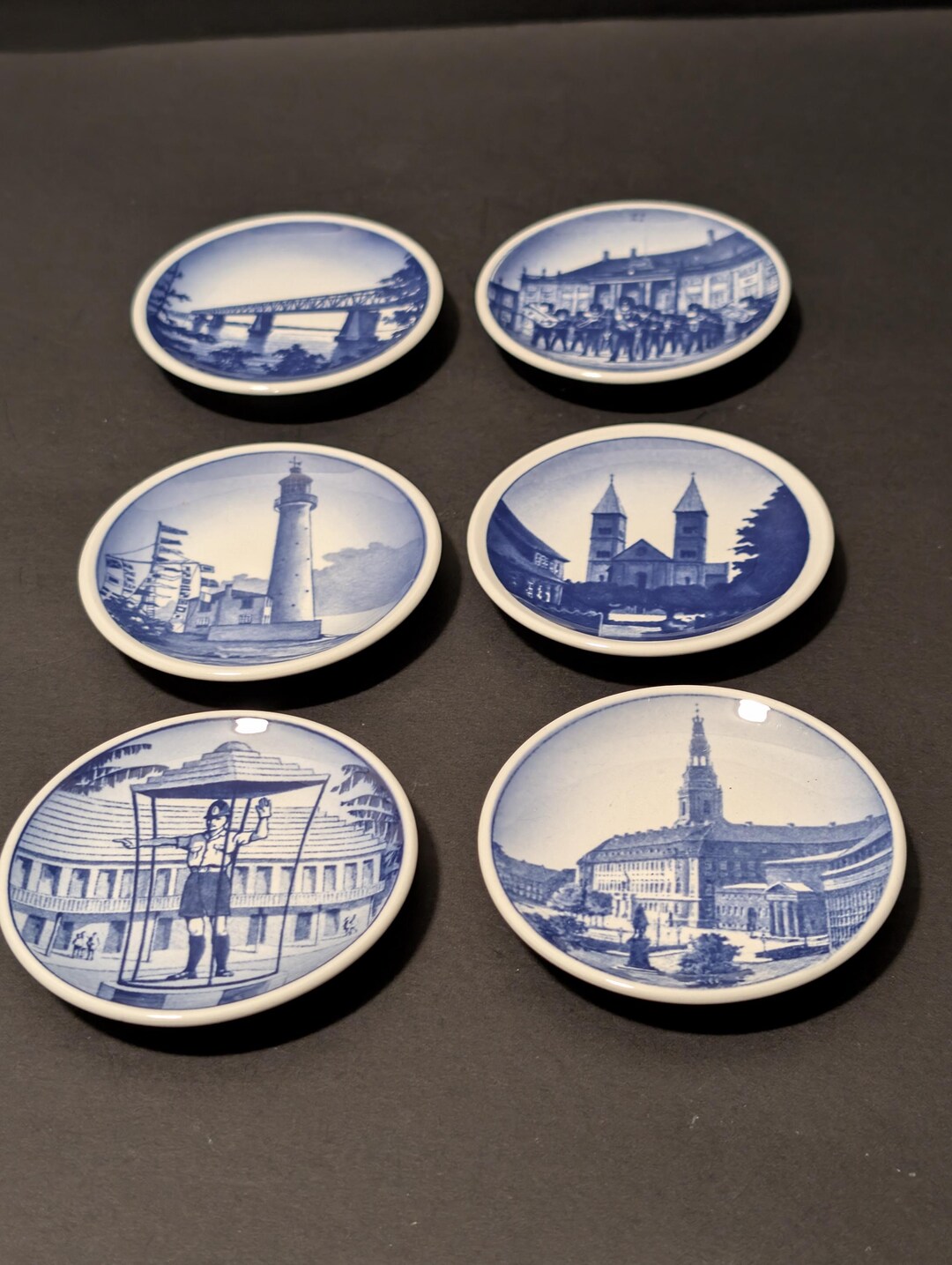 Royal Copenhagen Miniature Plates, Set of Six - Etsy