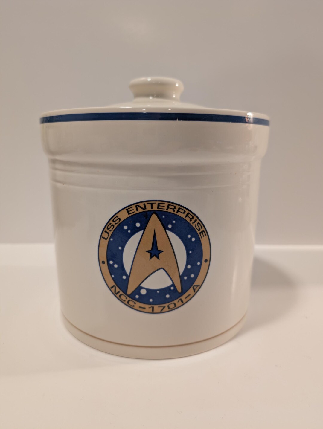 Star Trek USS Enterprise Cookie Jar, Pfaltzgraff - Etsy
