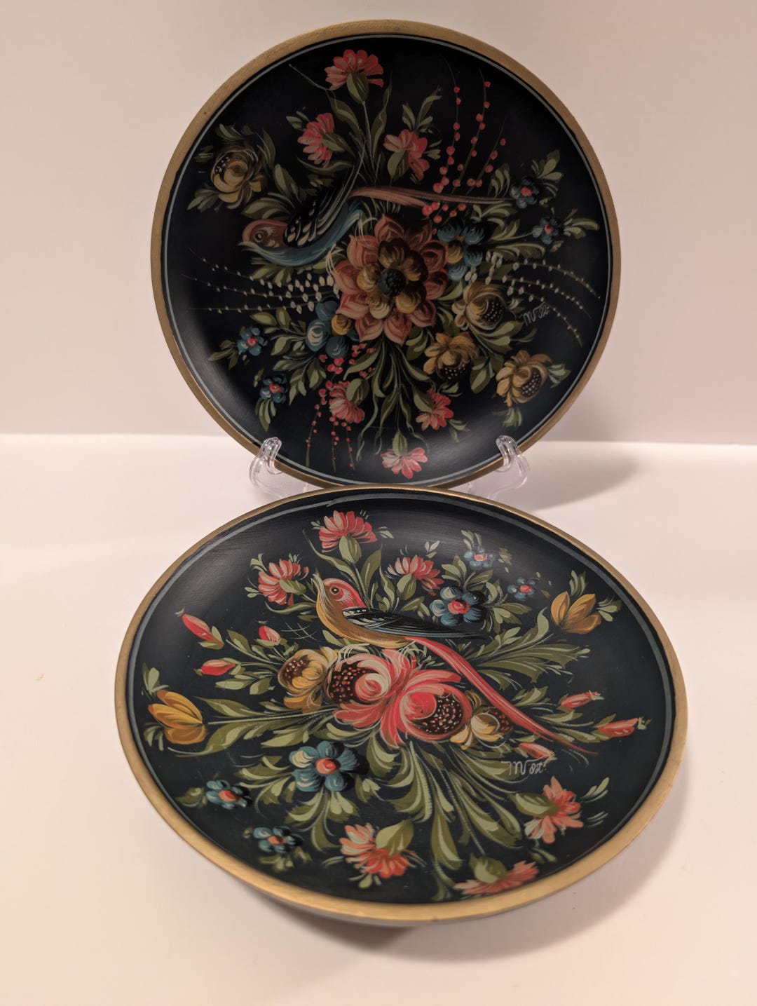 Decorative Bowls, Set of Two, Hand Painted Netherlands - Etsy