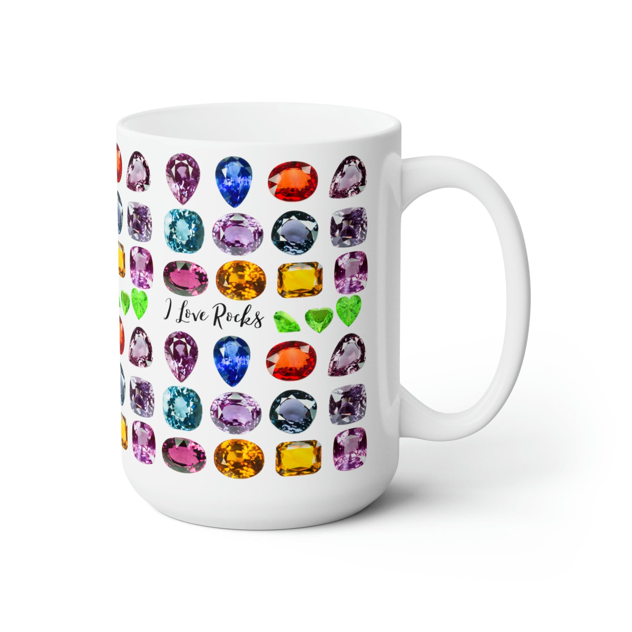 Rocks and Gems I Love Rocks Large 15oz Gemstones Mug Jewel Coffee Mug ...