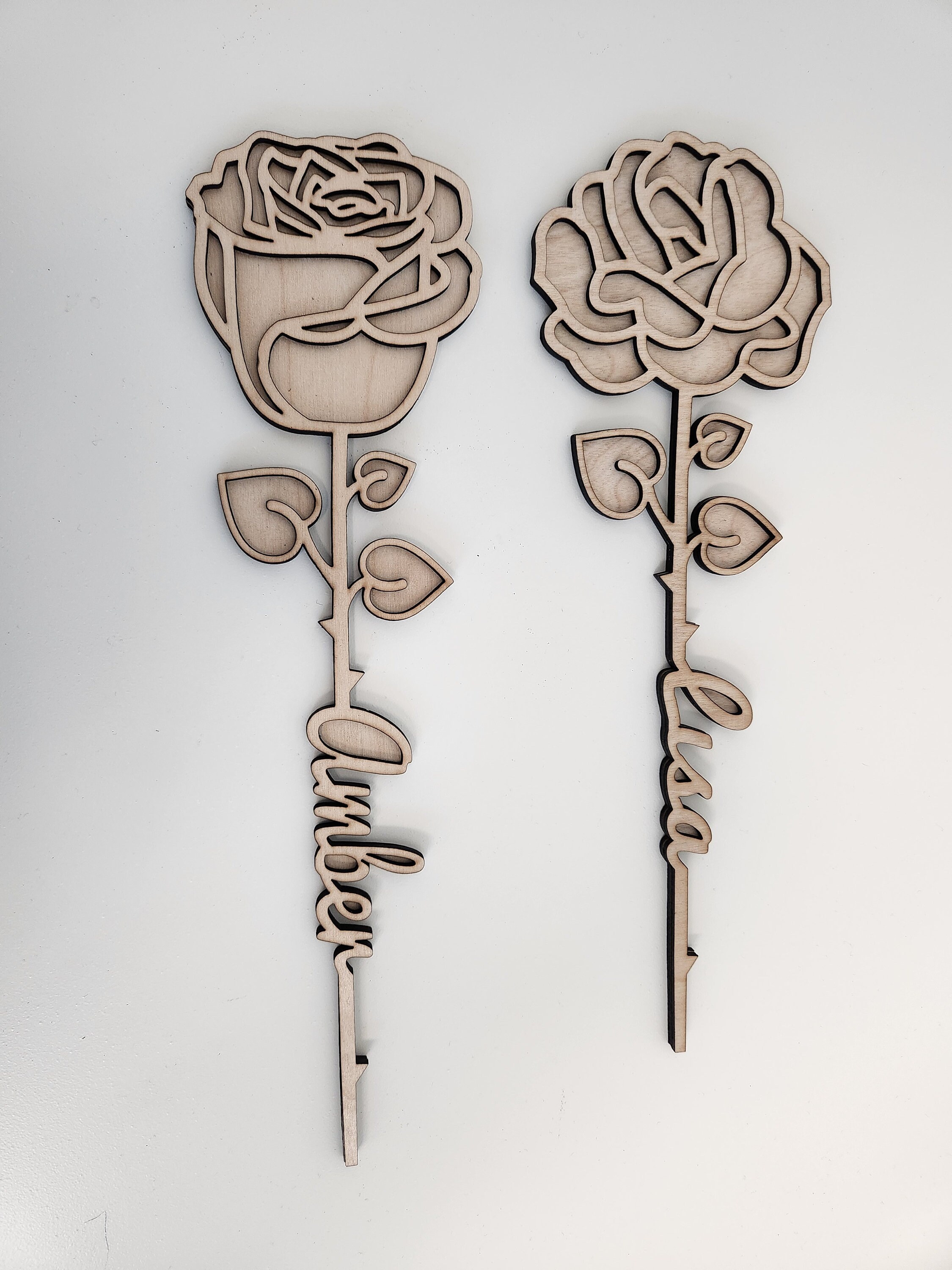 Valentine Rose, Wood Rose, Personalized Name Rose, Mothers Day Rose ...