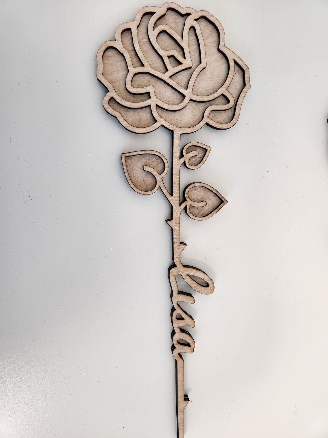 Valentine Rose, Wood Rose, Personalized Name Rose, Mothers Day Rose ...