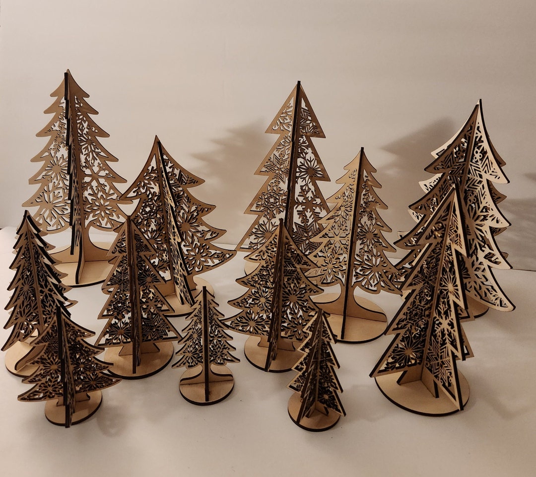 3D Wood Christmas Tree Bundles - Etsy