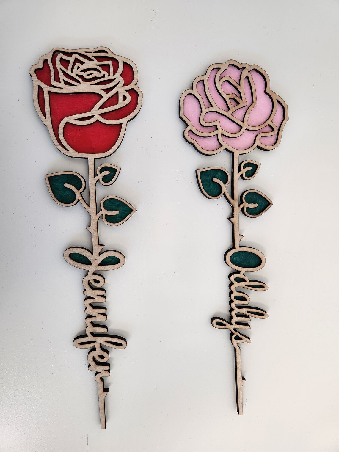 Valentine Rose, Wood Rose, Personalized Name Rose, Mothers Day Rose ...