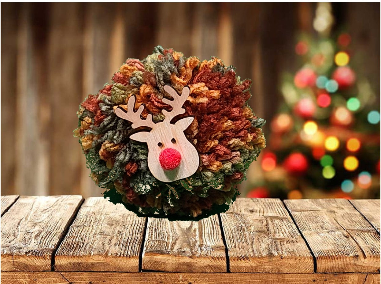 Reindeer Head for Pom Pom Reindeer. DIY Ornaments, Craft Blanks ...