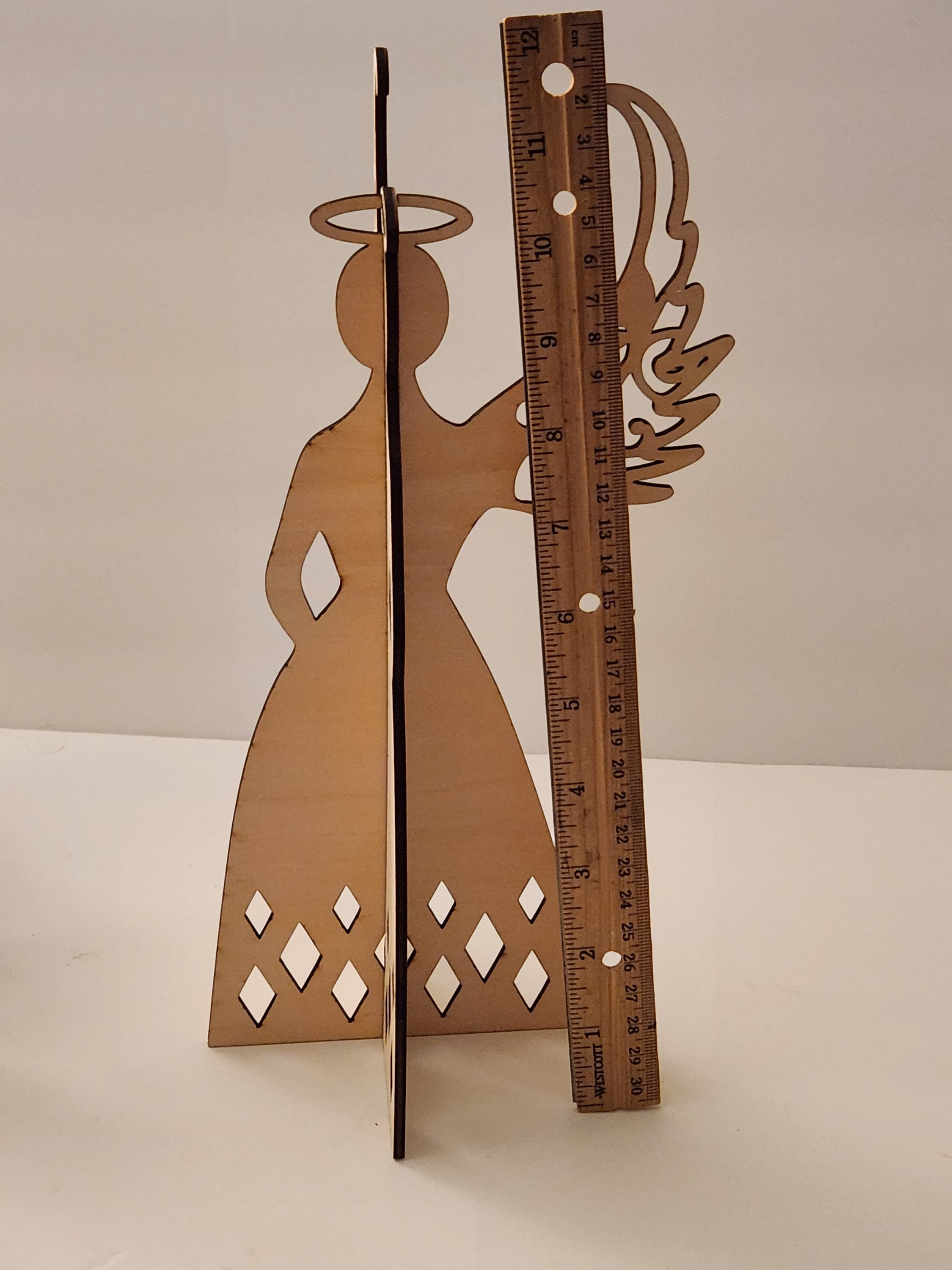 3D Angel Laser Cut Wood Set of 5 - Etsy