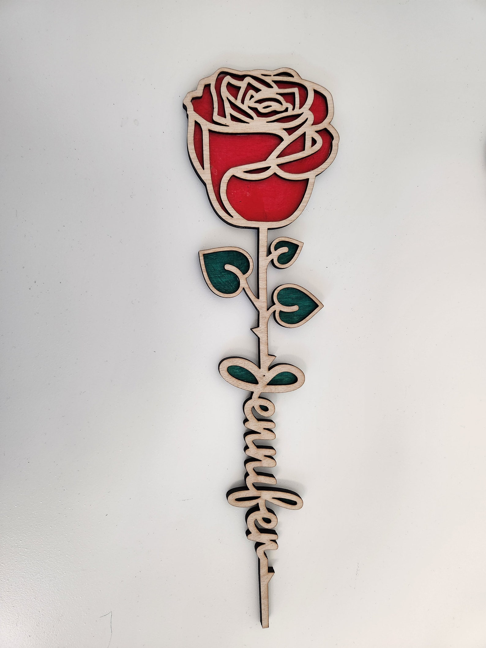 Valentine Rose, Wood Rose, Personalized Name Rose, Mothers Day Rose ...