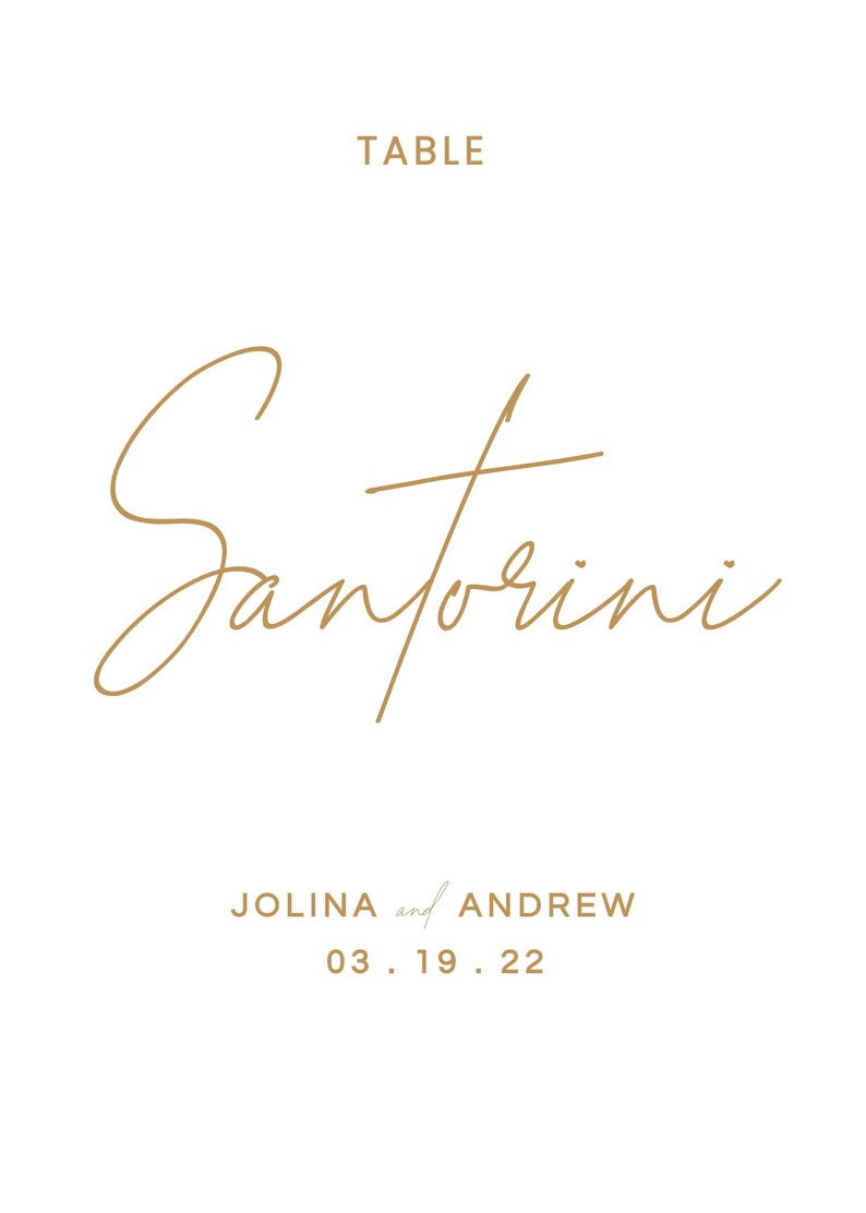 Modern Wedding Table Sign Template Minimal Wedding Table - Etsy