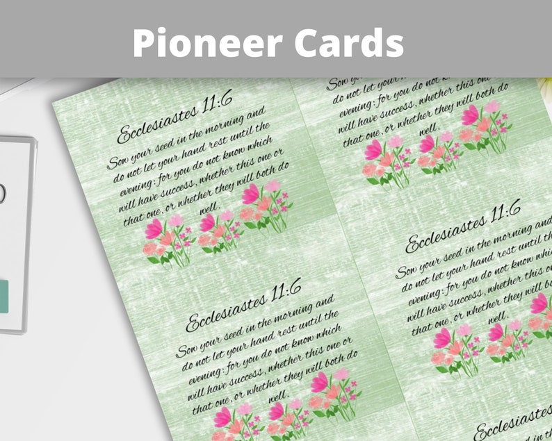 Pioneer Card and Gift Tag Printable, Tarjeta Para Precursores - Etsy