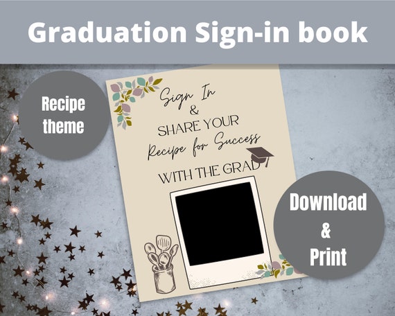 Graduation Sign-in Book Printable - Etsy