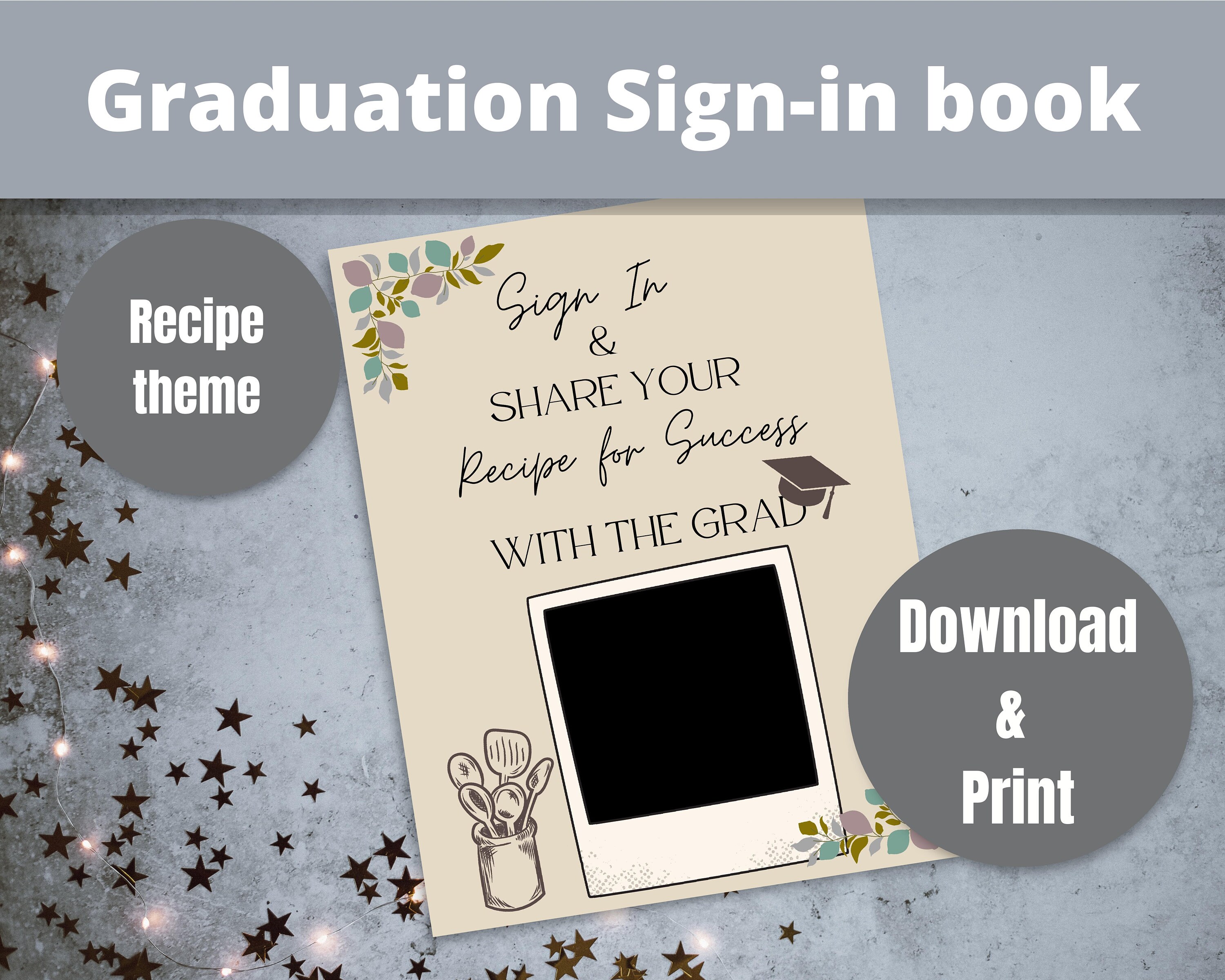 Graduation Sign-in Book Printable - Etsy