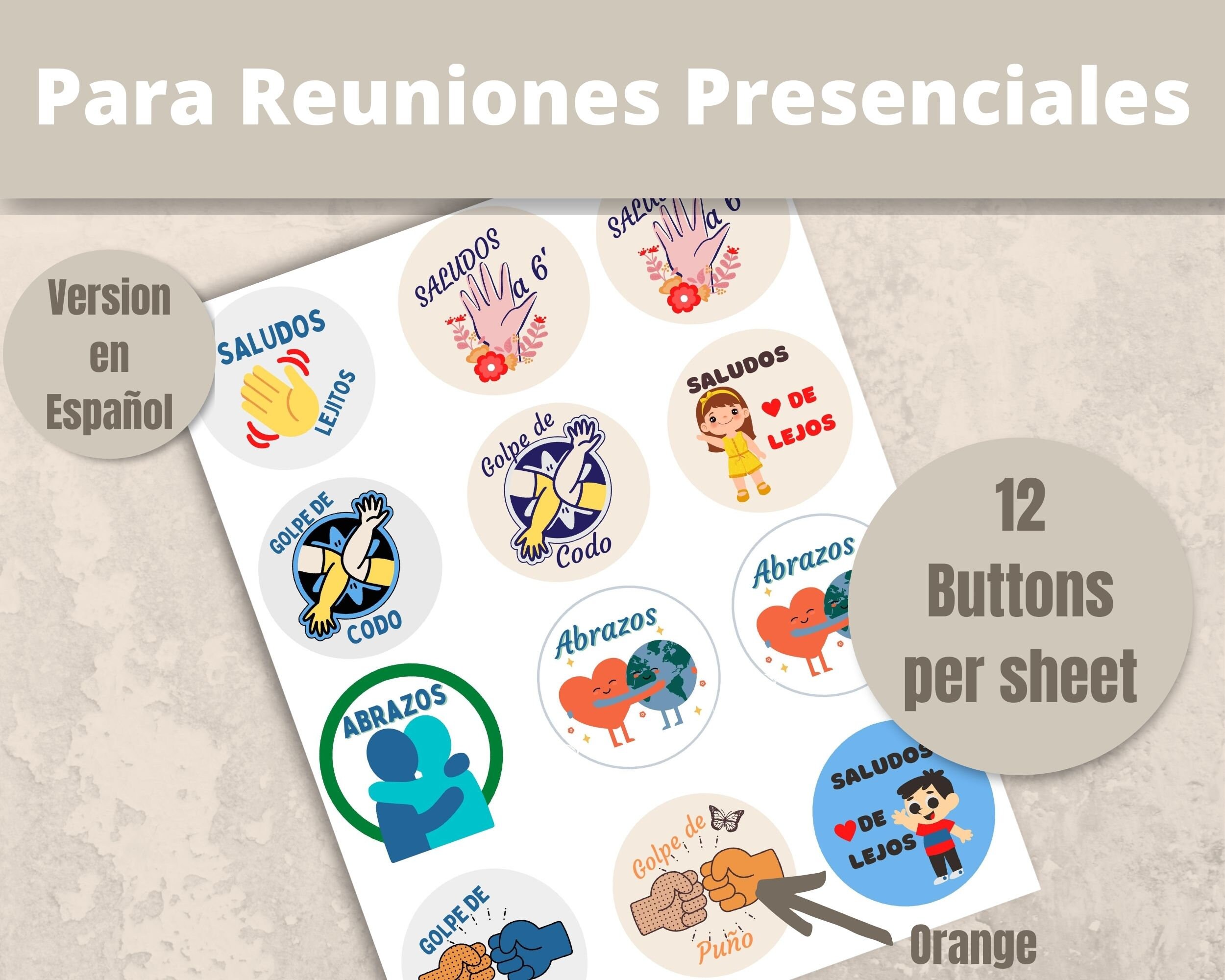 Meeting Button Red to Green Design Printable - Etsy