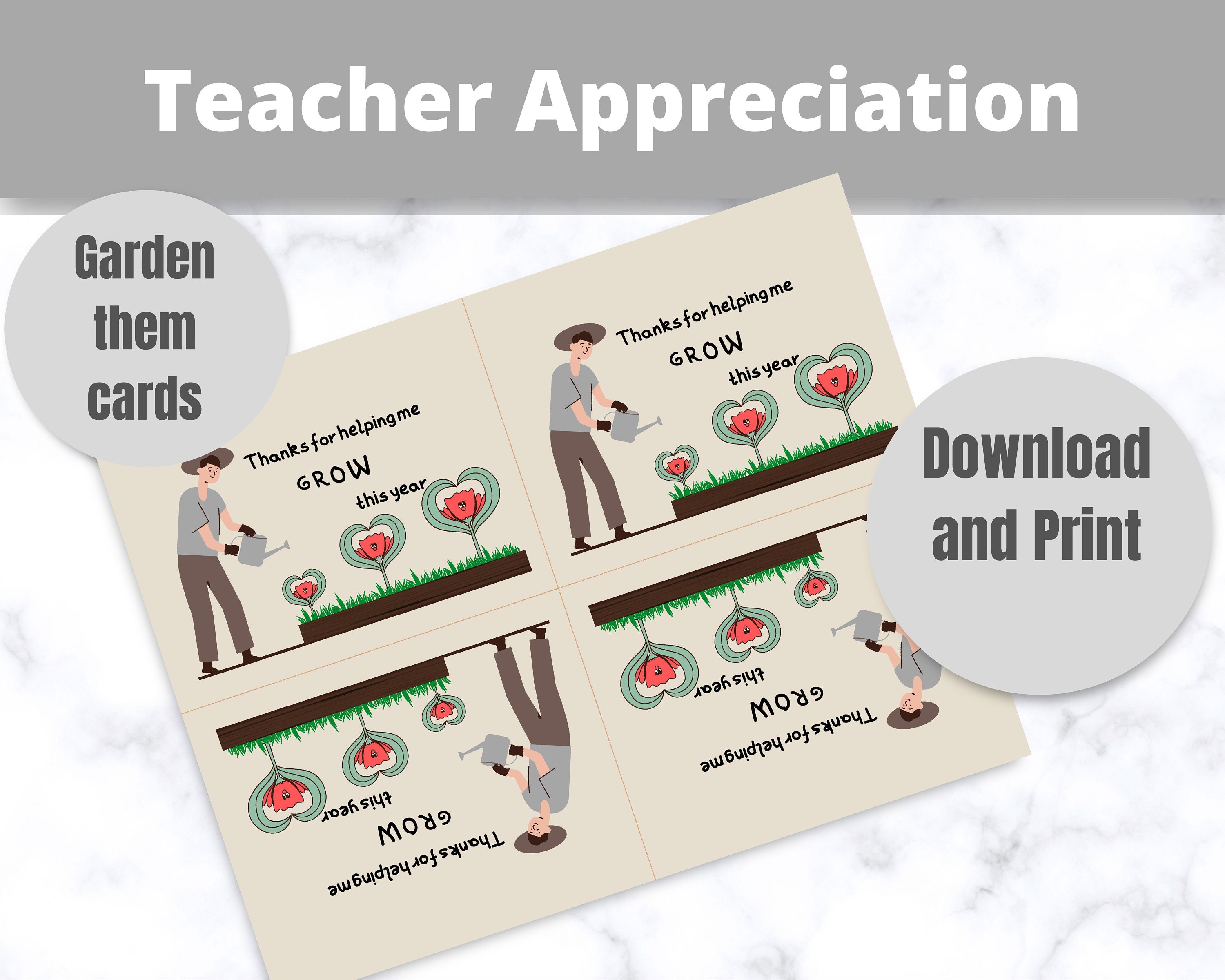 Teacher Appreciation Week Printable Card - Etsy