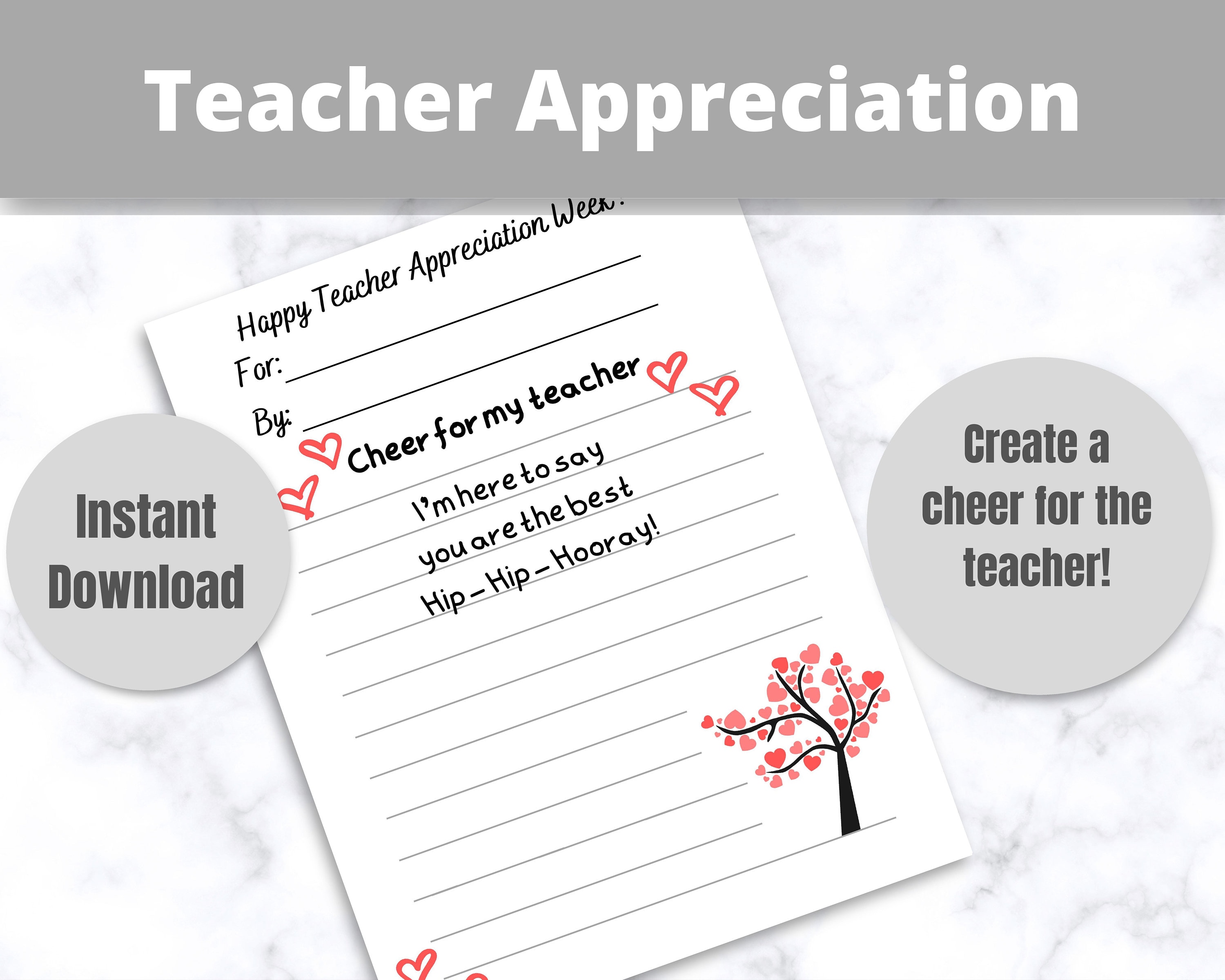 Teacher Appreciation Printable Bundle - Etsy