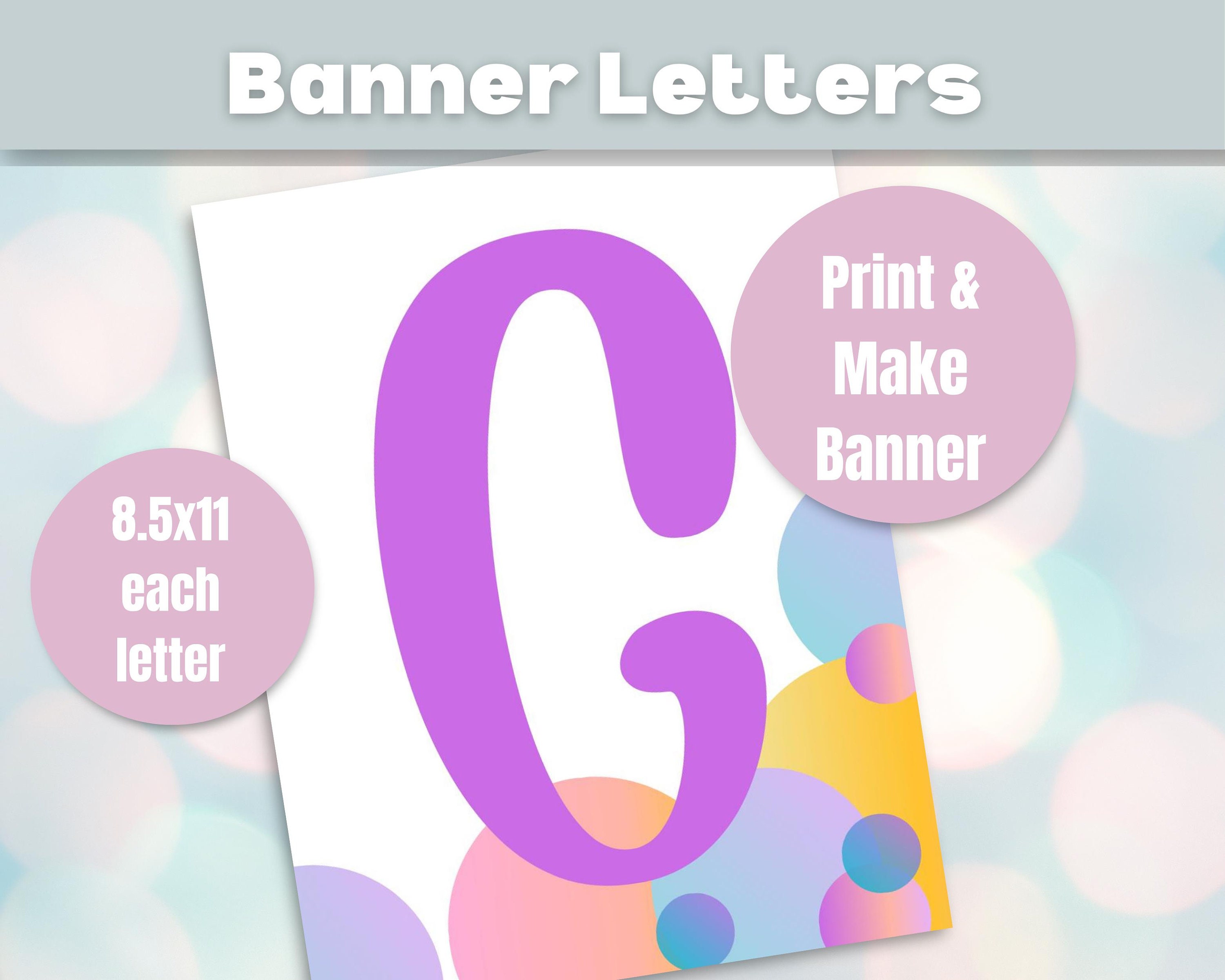 Elementary Graduation Banner Letters Printable - Etsy