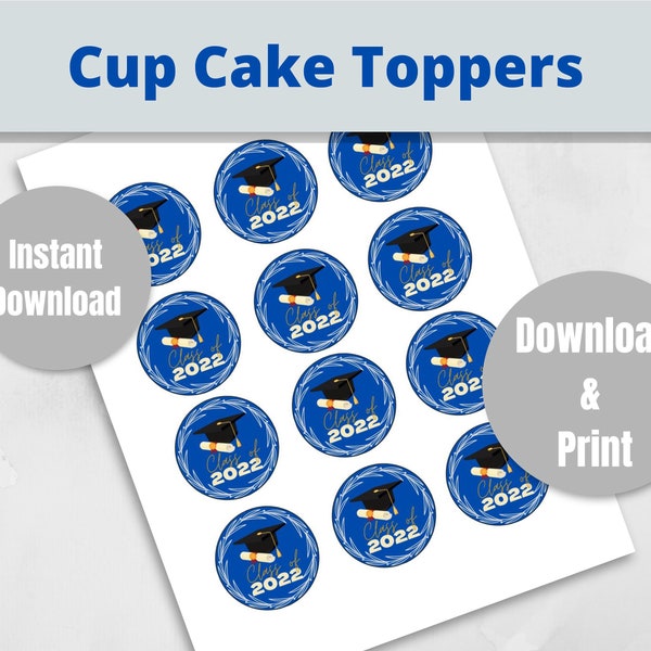Graduation Cup Cake Topper - Etsy
