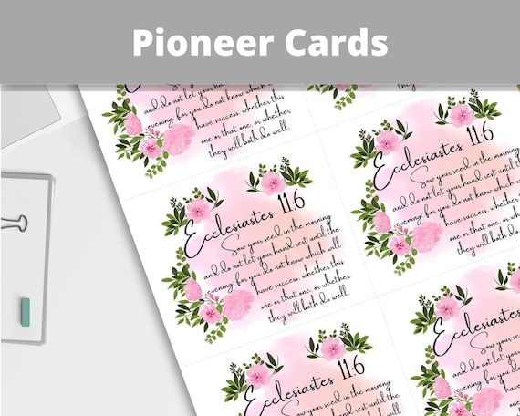 Pioneer Card and Gift Tag Printable Tarjeta Para Precursores - Etsy