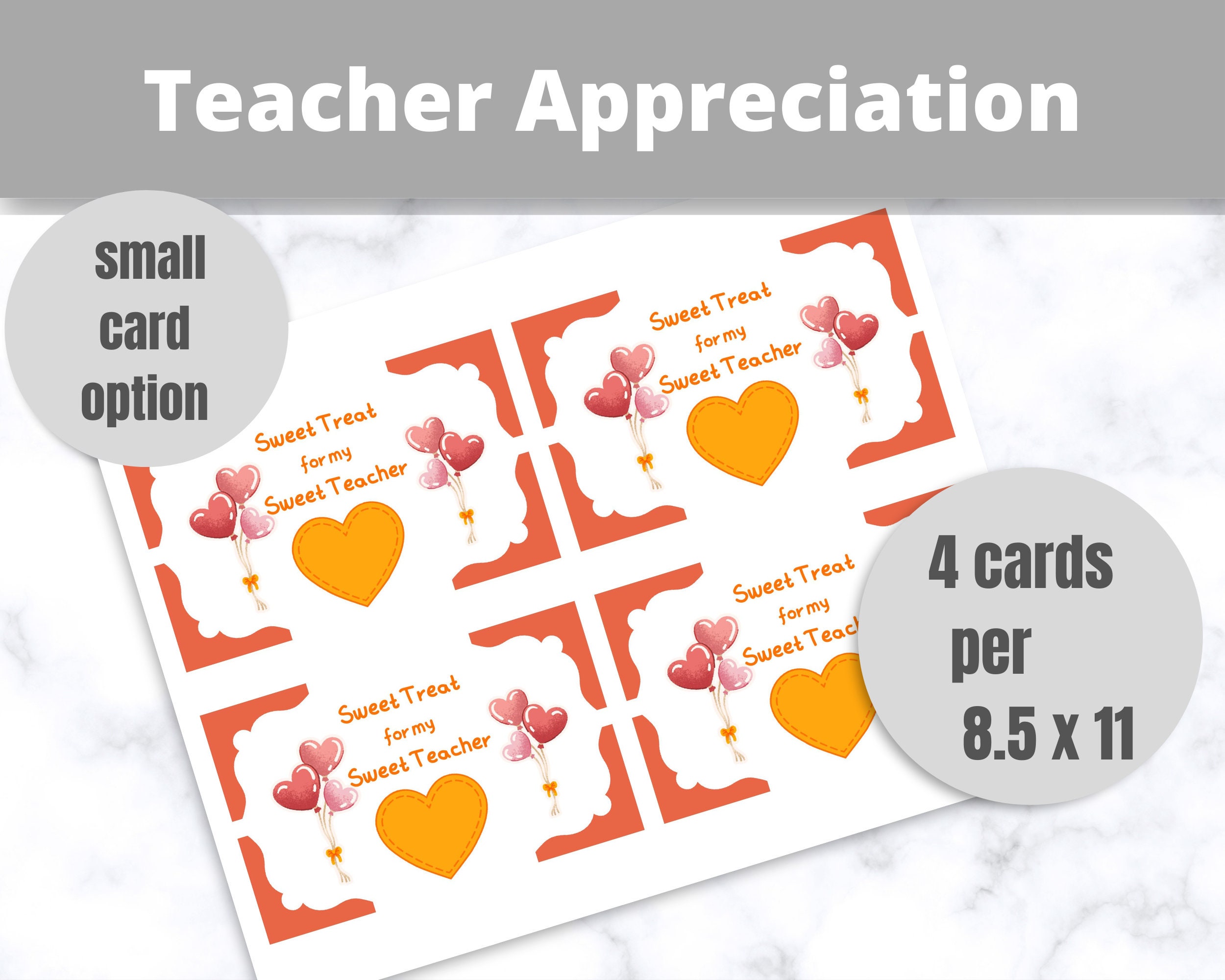 Teacher Appreciation Printable Bundle - Etsy