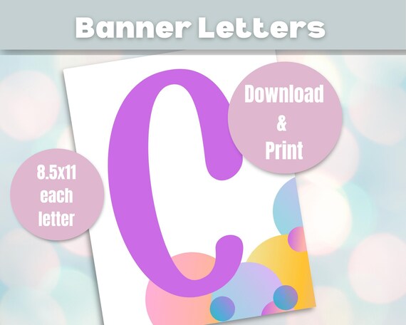 Elementary Graduation Banner Letters Printable | Etsy