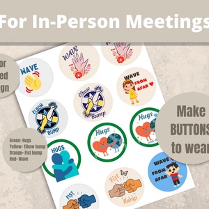 Meeting Button Red to Green Design Printable - Etsy