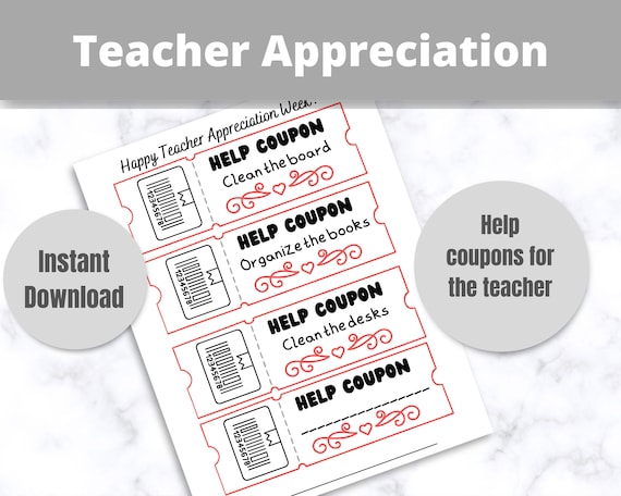 Teacher Appreciation Printable Bundle - Etsy