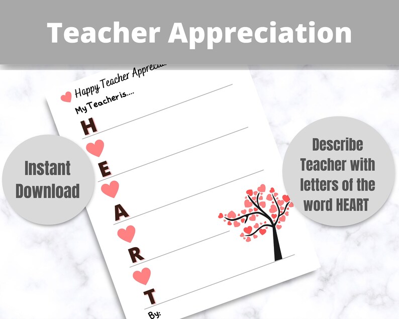 Teacher Appreciation Printable Bundle - Etsy