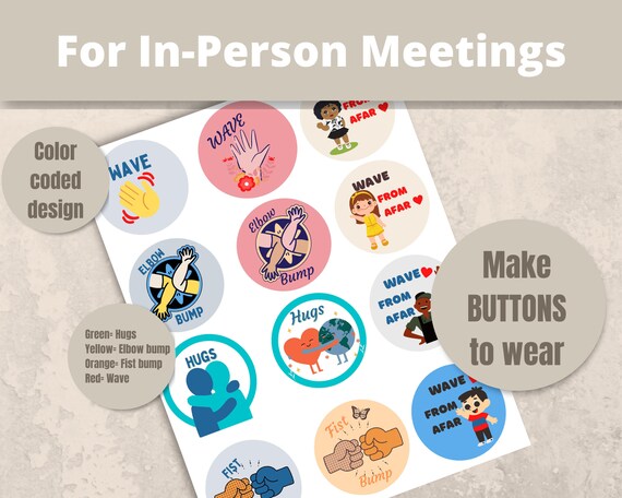 Return to Meetings Button Design Printable | Etsy