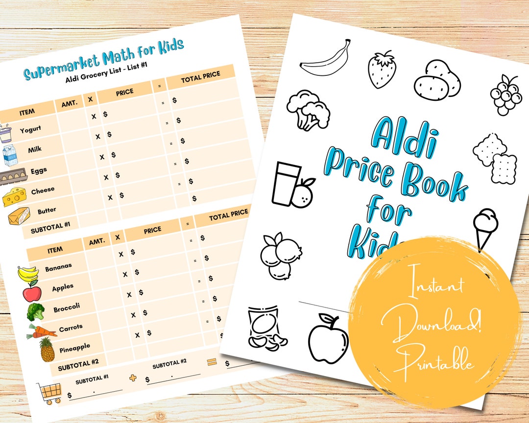 Supermarket Math for Kids|grocery Shopping Worksheets|instant Download ...