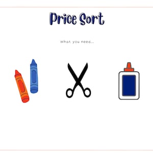 Kids' Grocery Store Price Sorting Activity|money Sort|aldi Price Book ...