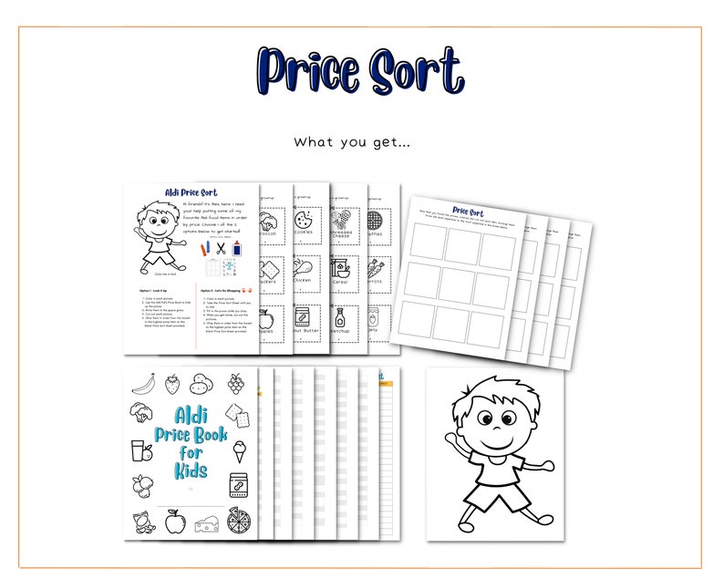 Kids' Grocery Store Price Sorting Activity|money Sort|aldi Price Book ...