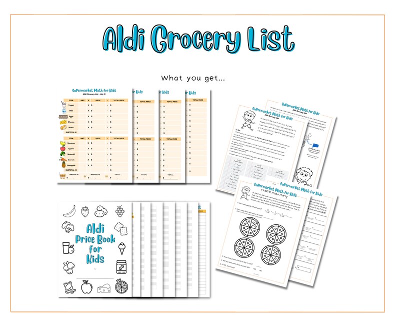 Supermarket Math for Kids|grocery Shopping Worksheets|instant Download ...