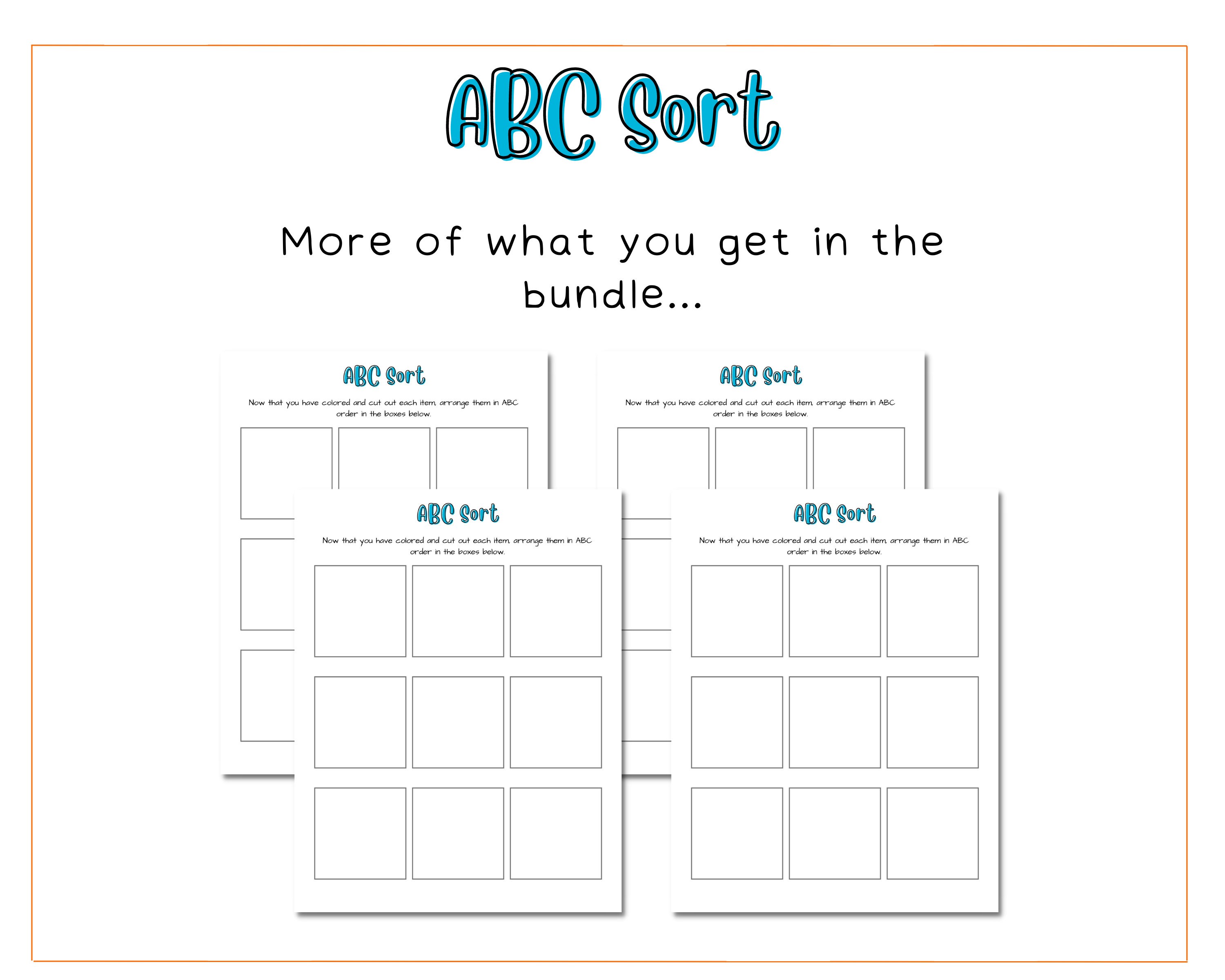 ABC Sorting With Food/color, Cut, and Paste Activities for Early ...