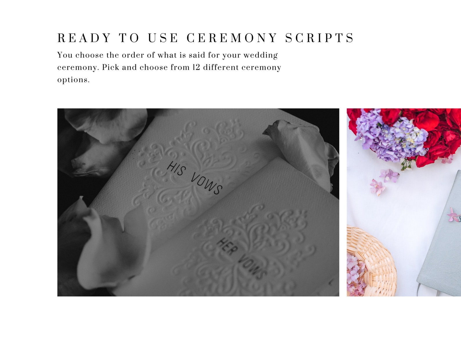 Wedding Vow Script | 12 Wedding Ceremony Scripts | Faith Based - Etsy