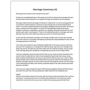 Wedding Vow Script | 12 Wedding Ceremony Scripts | Faith Based - Etsy