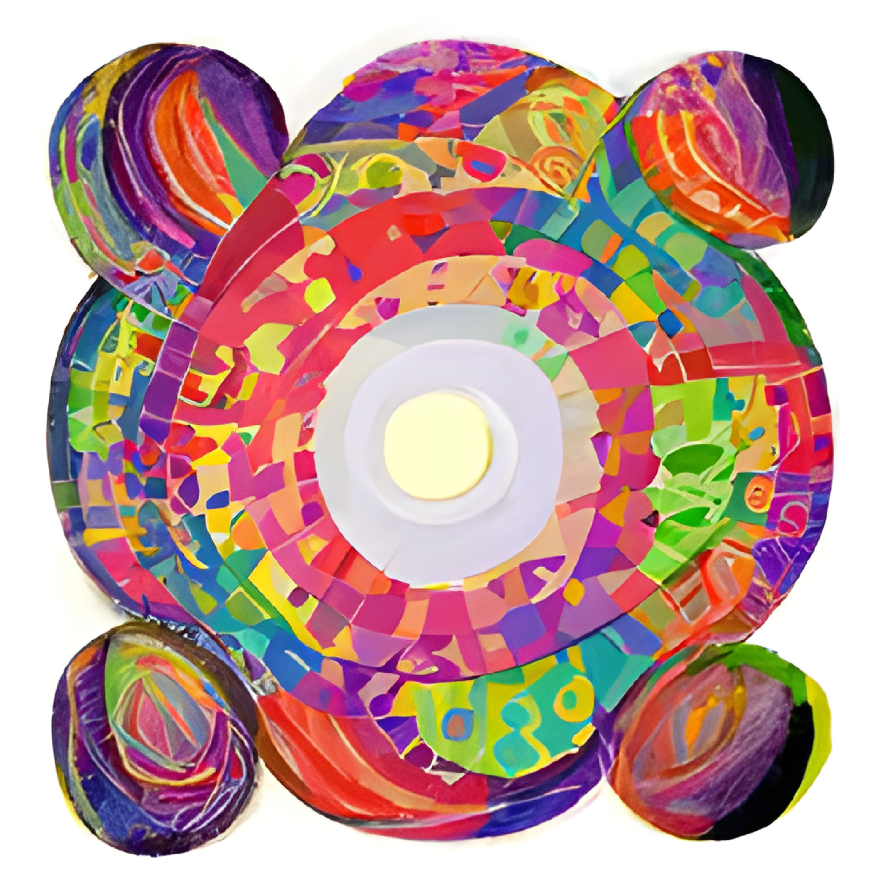 Abstract Circle Art Set 1, Abstract Circles Art, Digital Paper ...