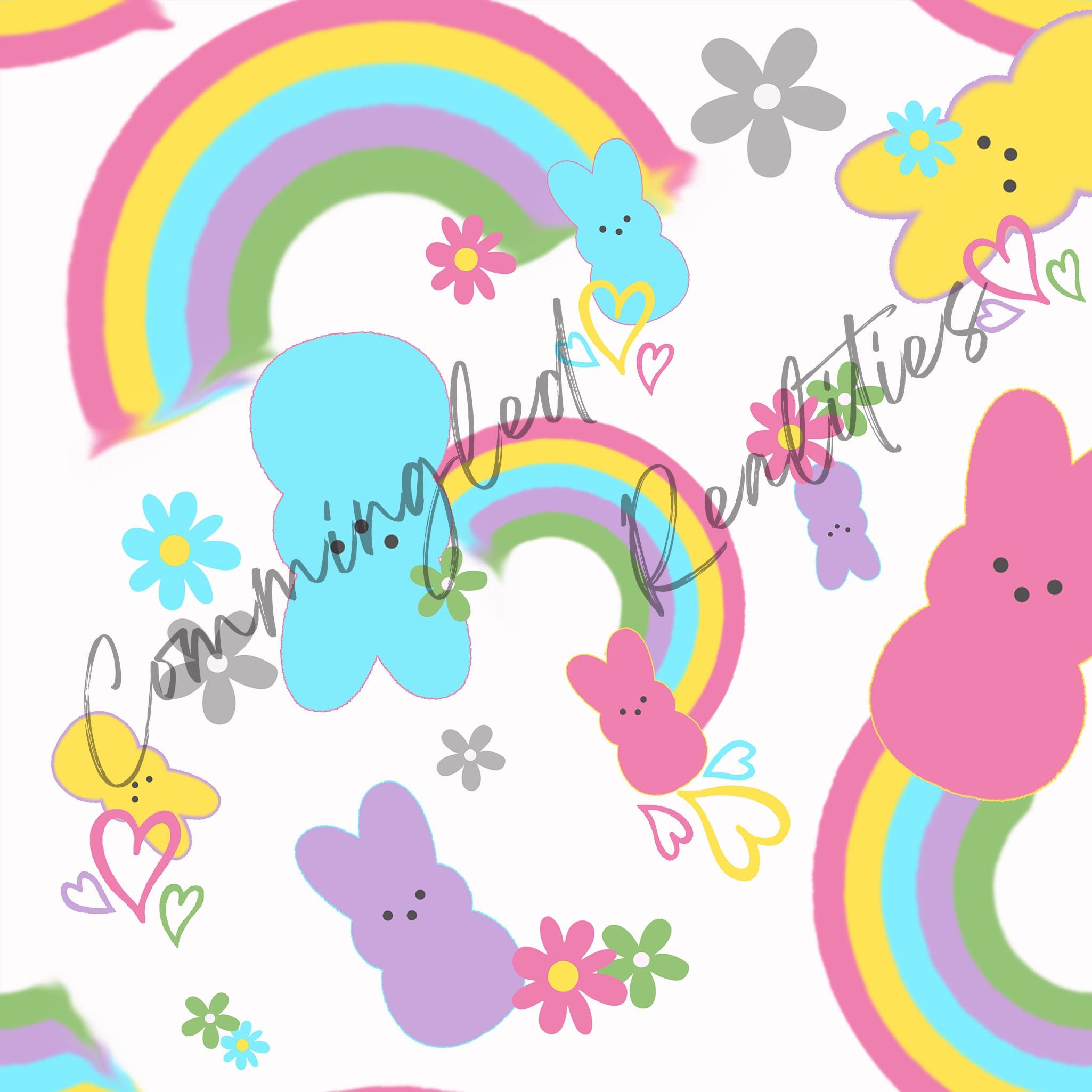 Cute Little Peeps Easter Seamless Pattern, Digital Download File ...