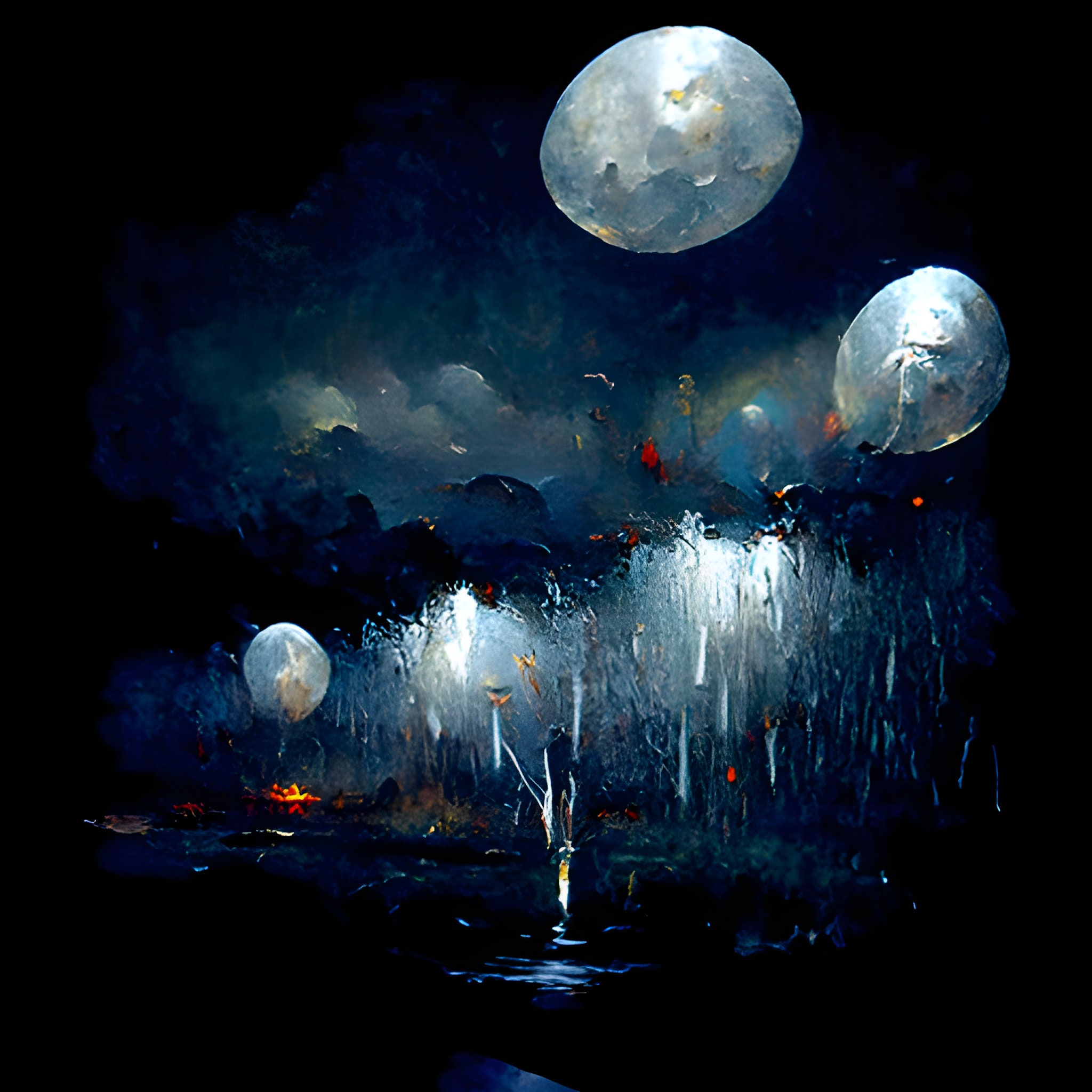 Clip Art Three Moons