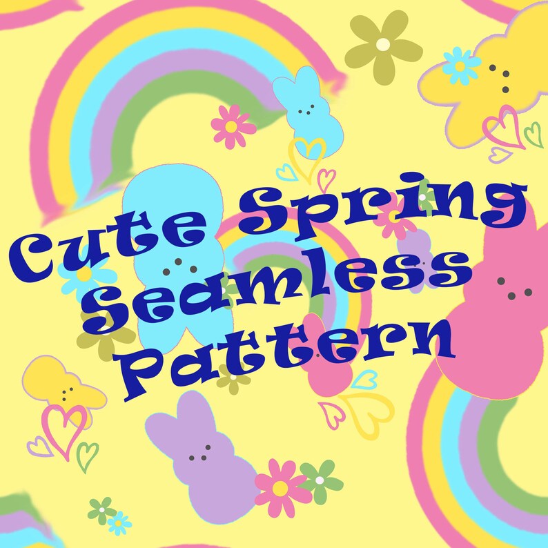 Cute Little Peeps Easter Seamless Pattern, Digital Download File ...