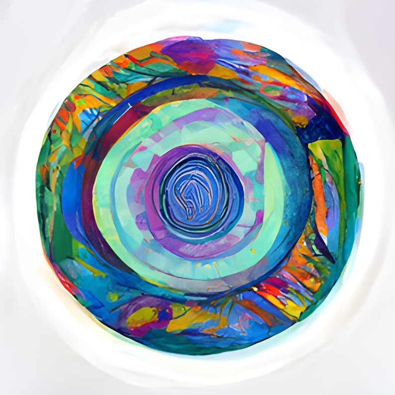 Abstract Circle Art Set 1, Abstract Circles Art, Digital Paper ...