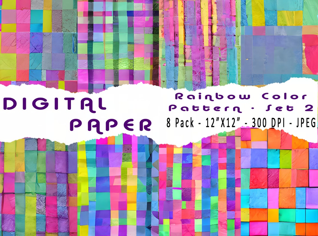 Abstract Art Digital Paper, Printable Download, Colorful Instant ...