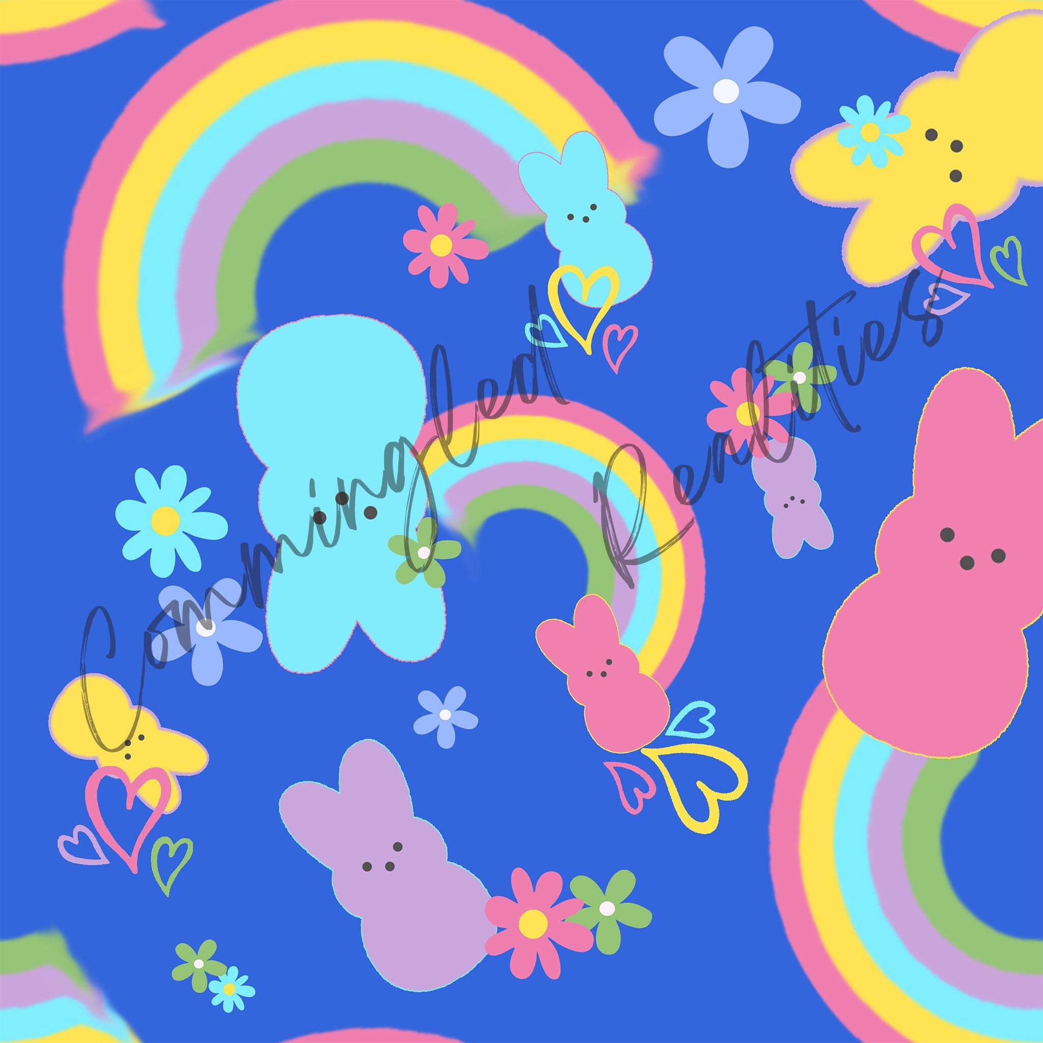 Cute Little Peeps Easter Seamless Pattern, Digital Download File ...