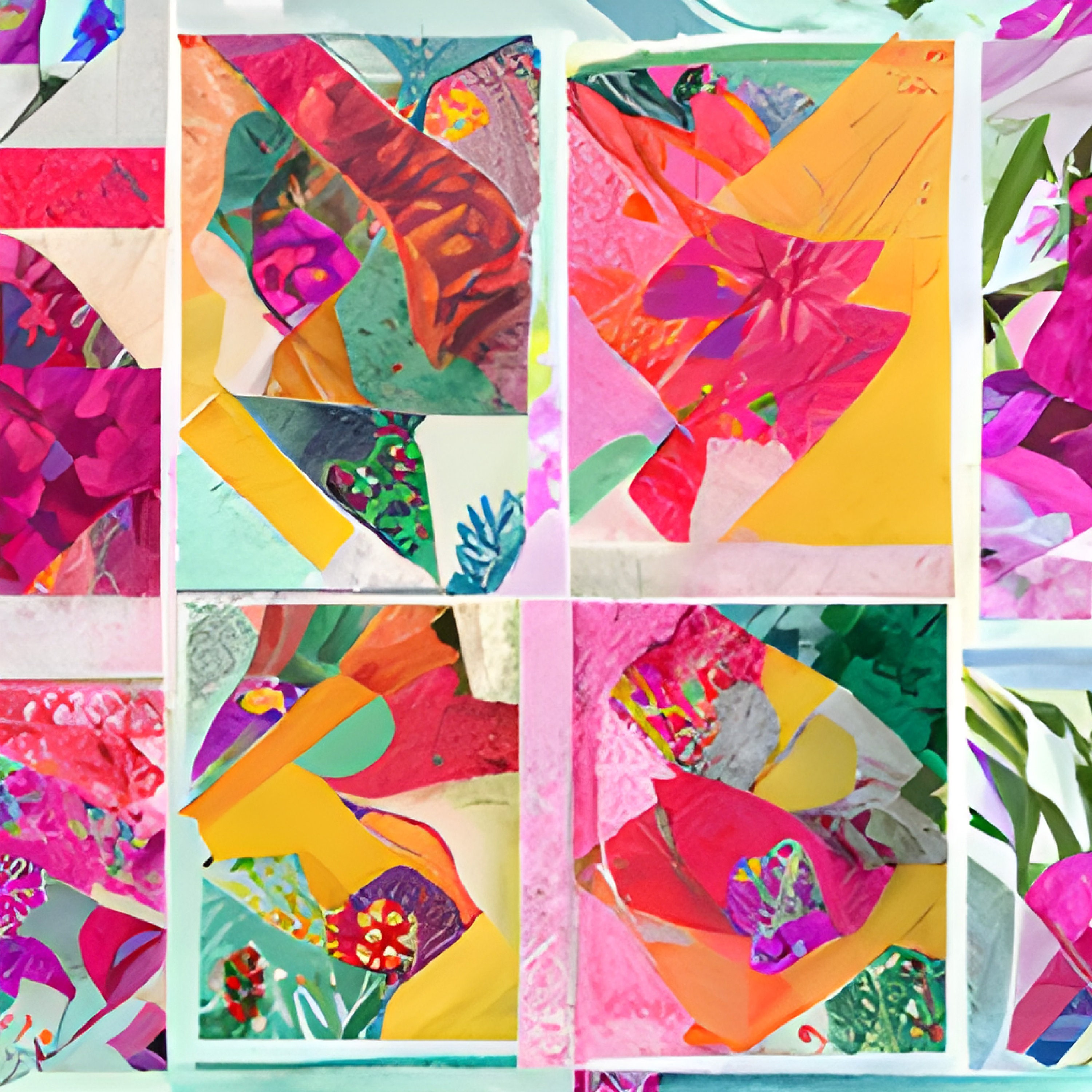 Spring Flower Digital Paper Abstract Flowers Spring Flower - Etsy