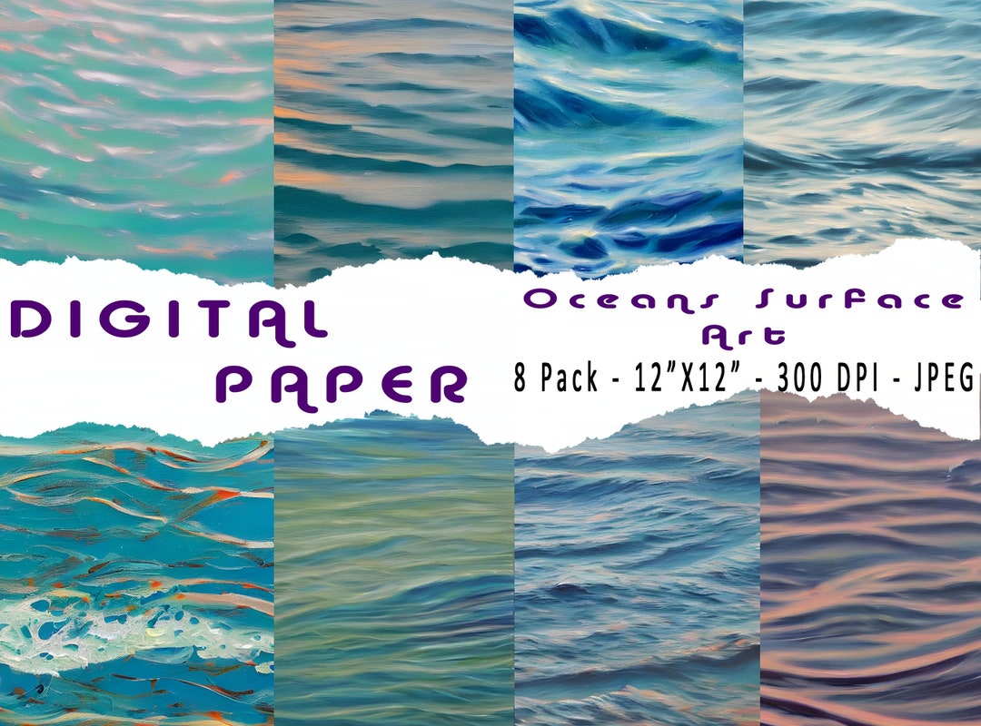 Abstract Ocean Arts Digital Paper Pack, Digital Paper Backgrounds ...