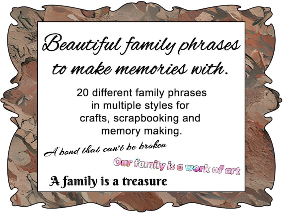 Family Scrapbooking Quotes