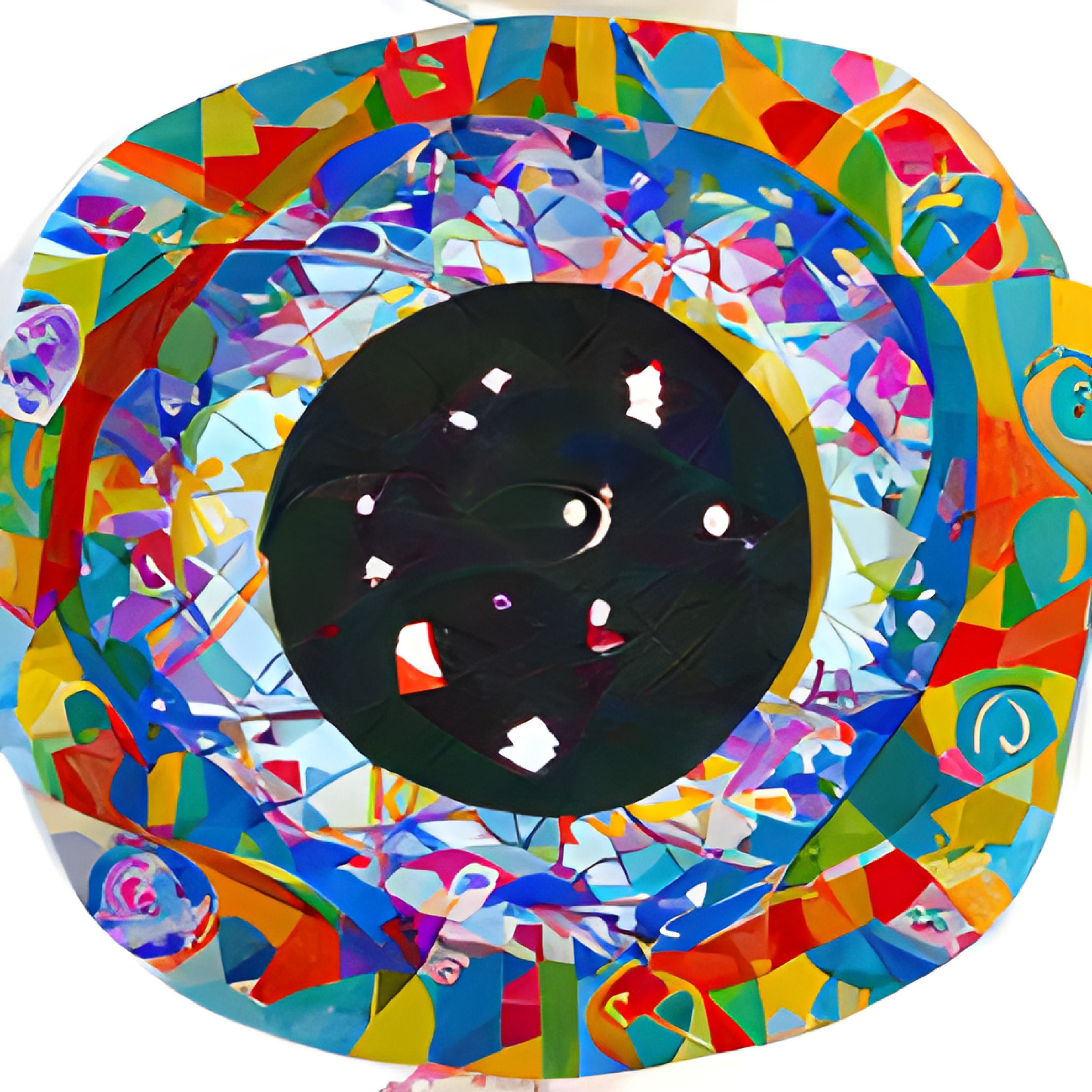 Abstract Circle Art Set 1, Abstract Circles Art, Digital Paper ...