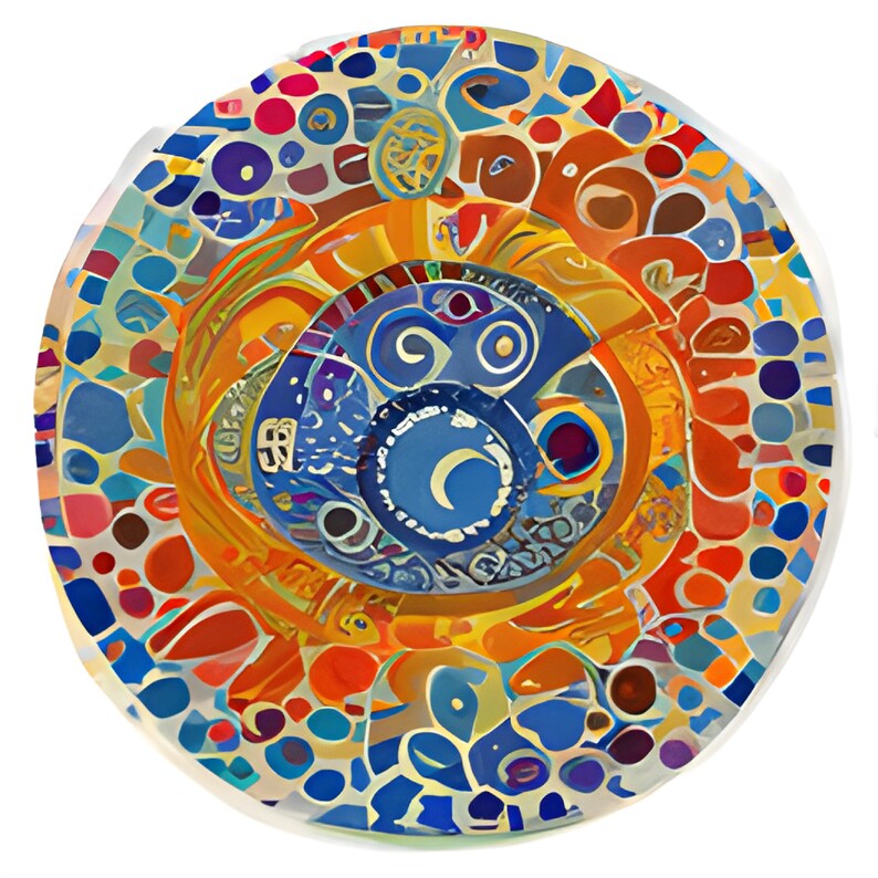 Abstract Circle Art Set 1, Abstract Circles Art, Digital Paper ...