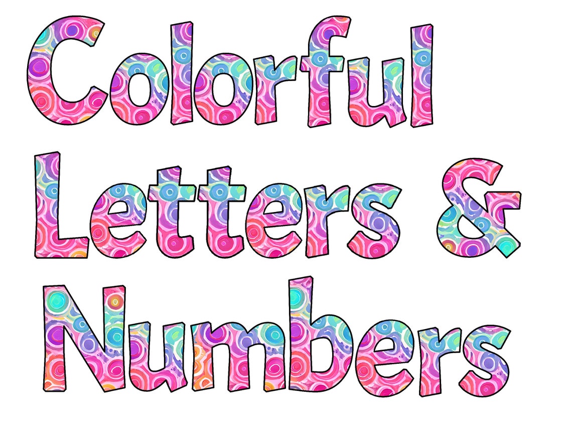 Colorful Letters and Numbers for Scrapbooking or School - Etsy
