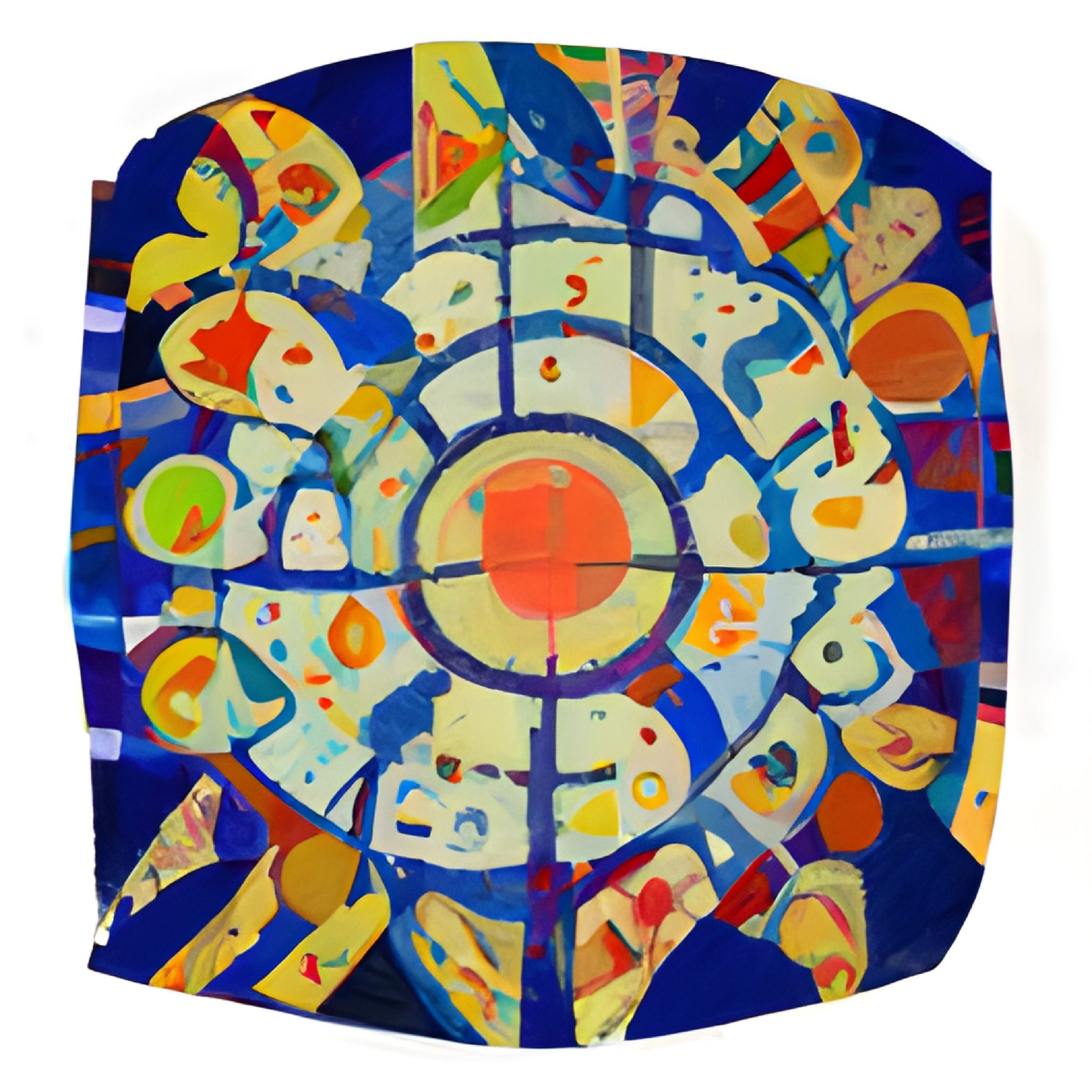 Abstract Circle Art Set 1, Abstract Circles Art, Digital Paper ...